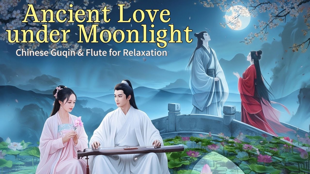 🌙 Moonlit Love & Zen Harmony Ancient Chinese [ Guqin & Flute ] for ...