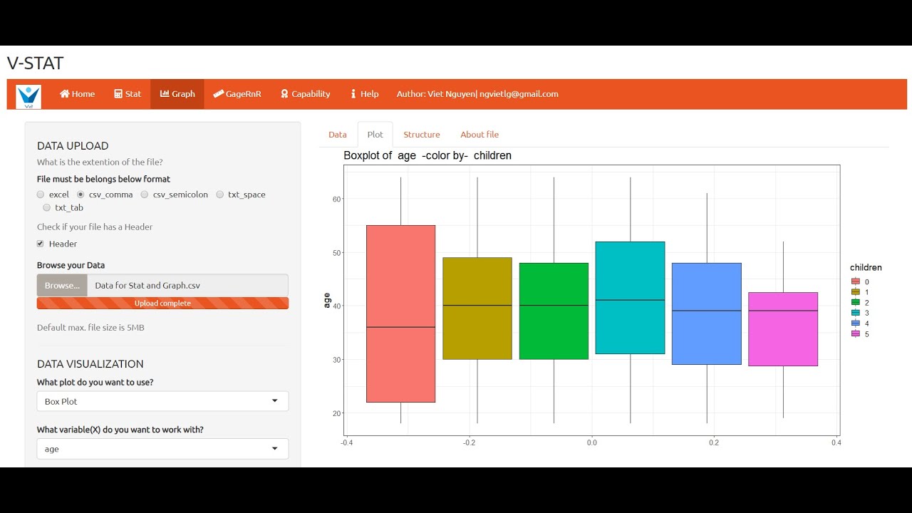 V-STAT - a statistics application - YouTube