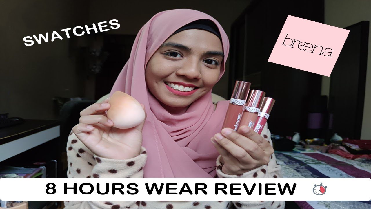 Breena Beauty Velvetcreme Lip Matte and Blending Pearl First Impression/Swatches/8 Hours Wear ...