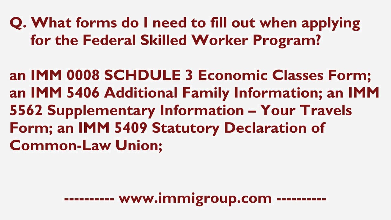 What Forms Do I Need To Fill Out When Applying For The Federal Skilled What Forms Do I Need To Fill Out When Applying For The Federal Skilled