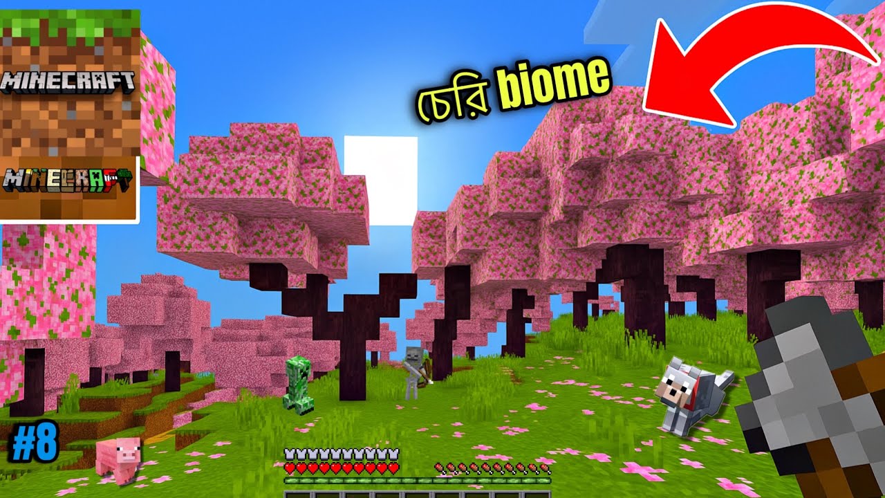 Finally I Find Cherry Blossom Biome In Minecraft Survival || #8 - YouTube