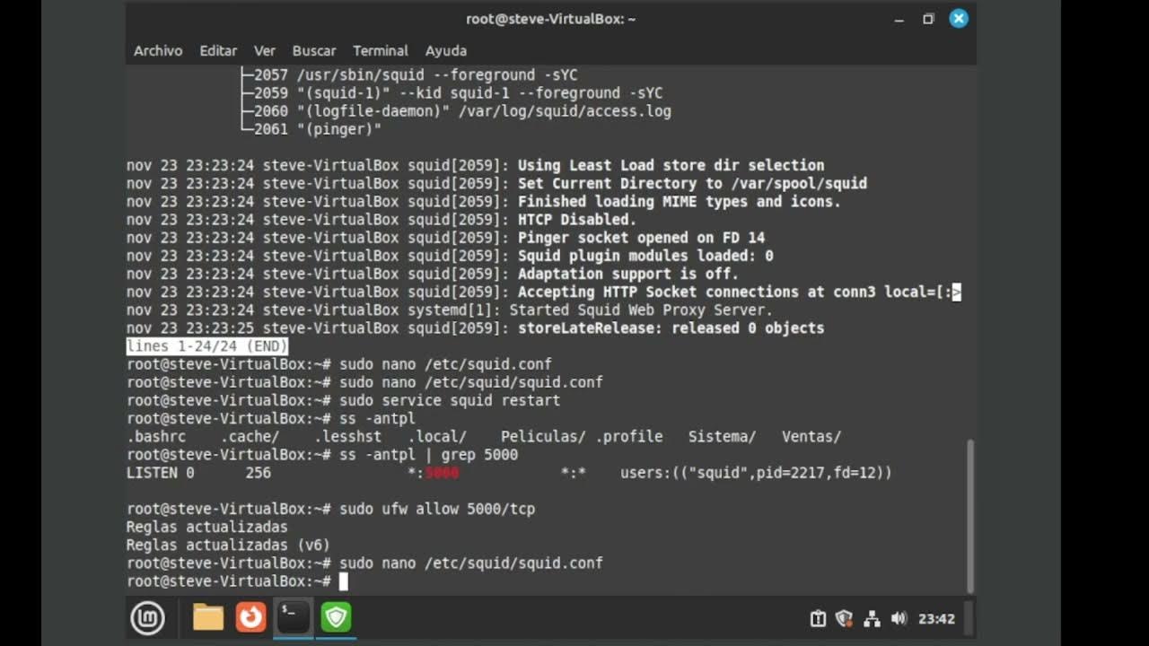 INSTALACIÓN Y CONFIGURACIÓN DE SERVIDOR PROXY LINUX MINT - YouTube