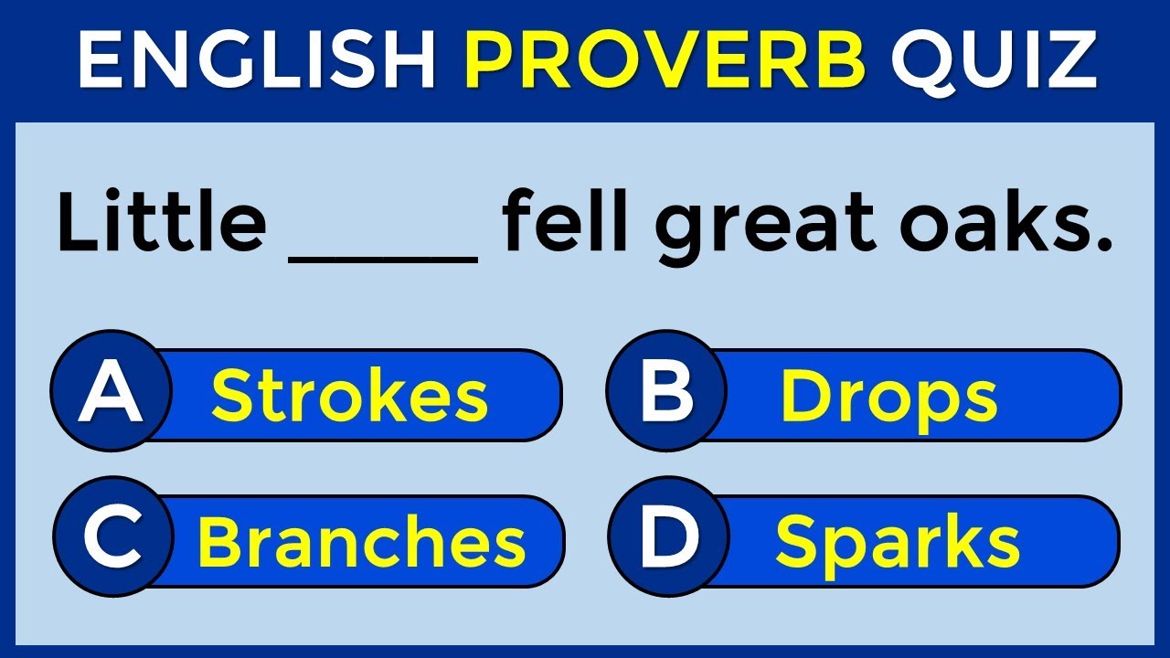 English Proverbs Quiz | Can You Score 30/30? 96% Cannot! - YouTube