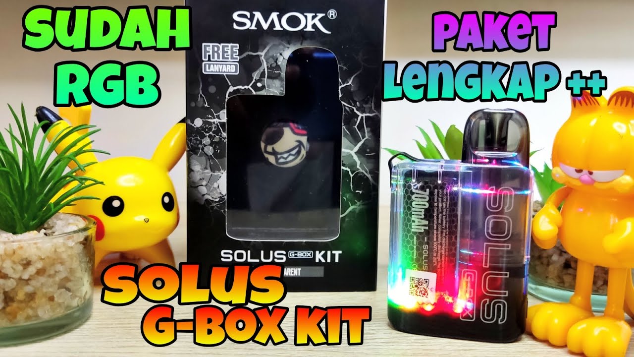 POD SOLUS G-BOX KIT by:SMOK warna black transparan sudah RGB - YouTube