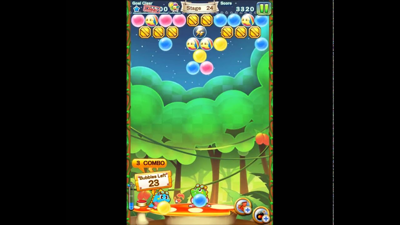 LINE Puzzle Bobble Stage 24 / LINE パズルボブル ステージ 24 - YouTube