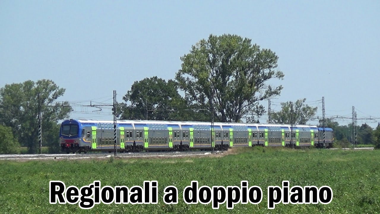 Treni regionali Trenitalia a doppio piano Rock e Vivalto nell'Oltrepò ...