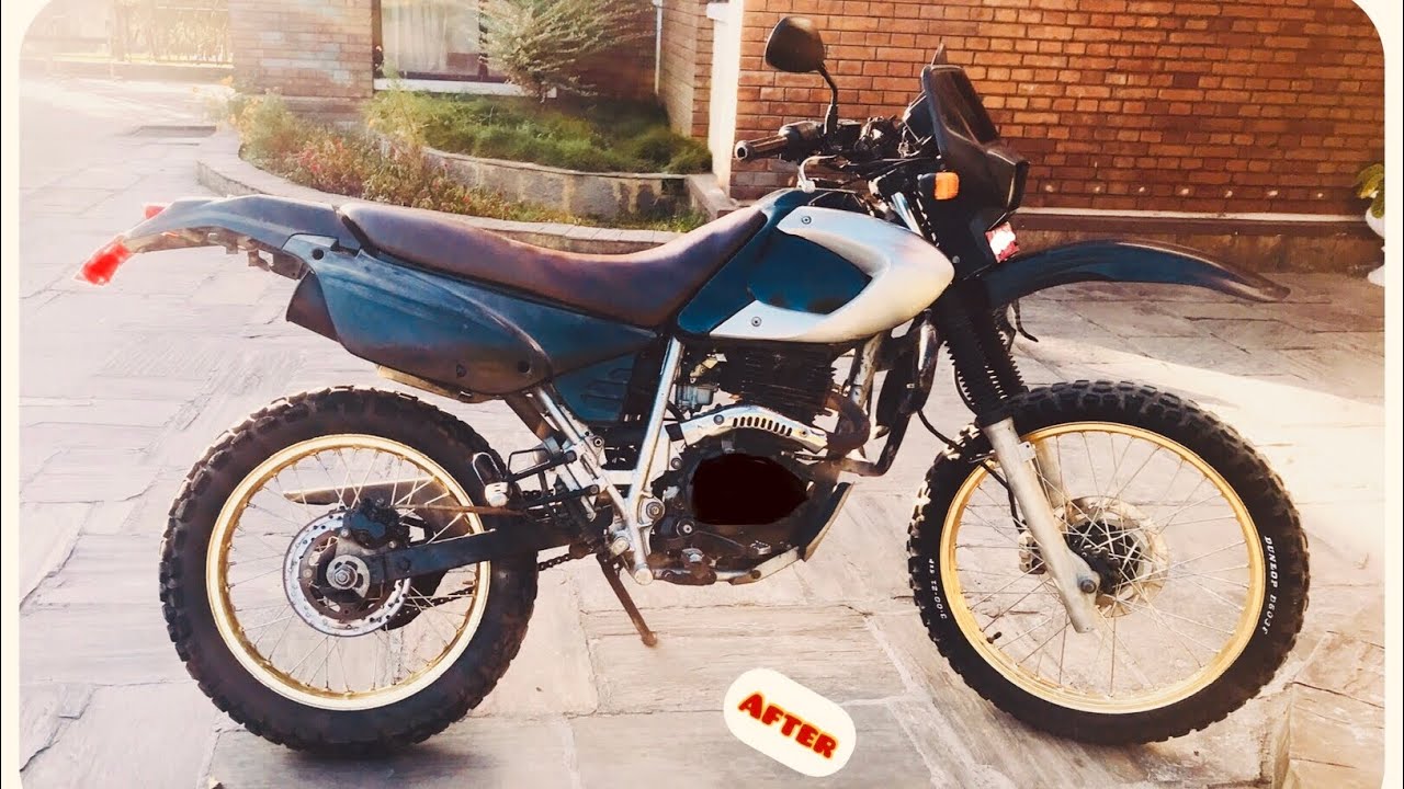 Hartford VR 150 new rim and exhaust. - YouTube