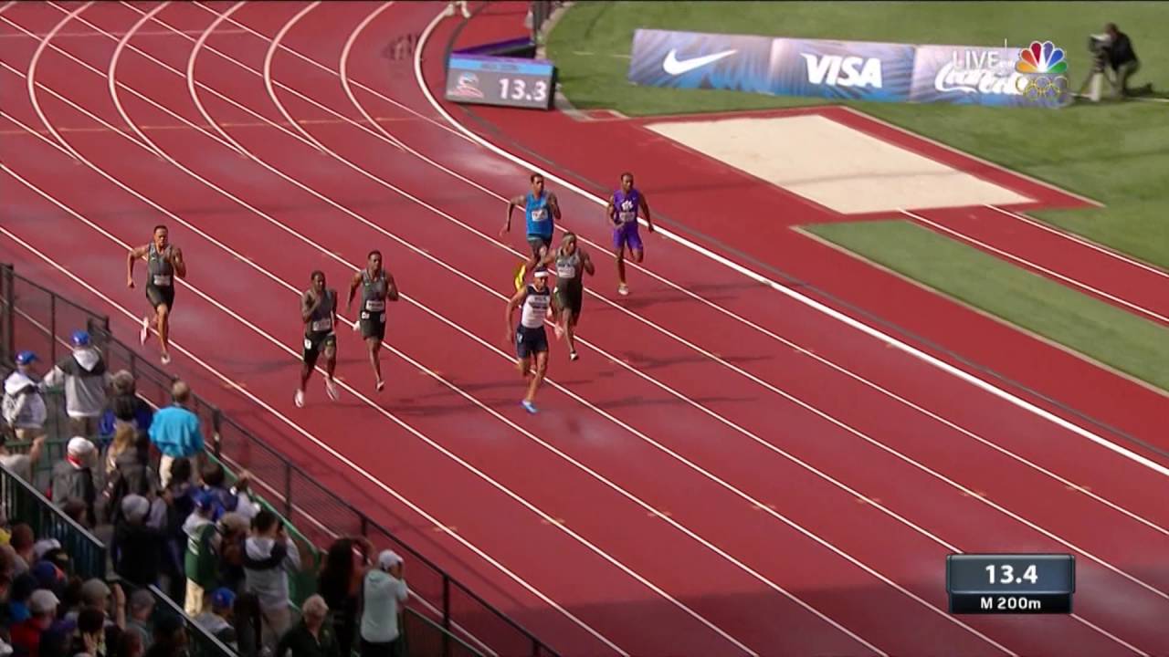 Olympic Track And Field Trials | Justin Gatlin In The Men's 200-Meter ...
