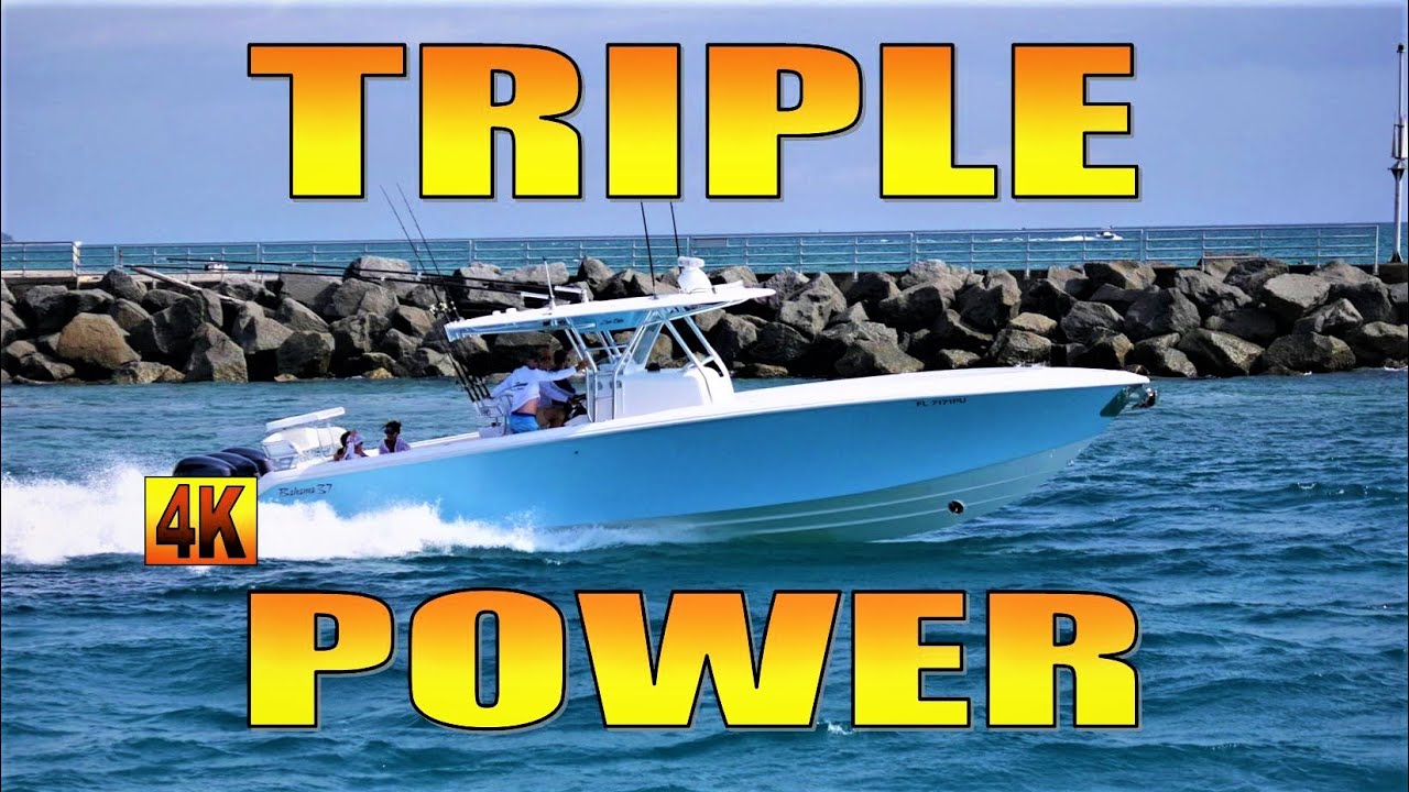 TRIPLE POWER | Boats Power Through Dangerous Inlets - YouTube