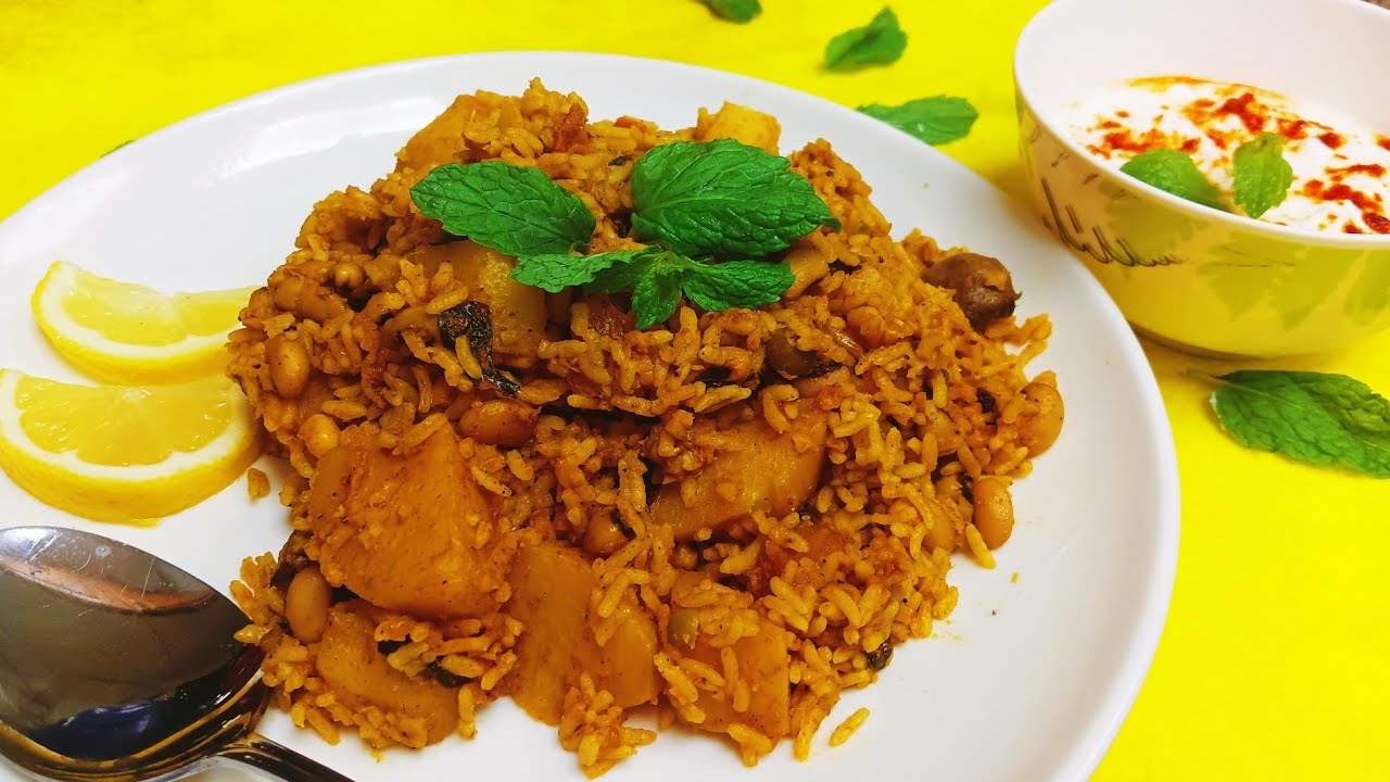 Winter special black eye beans vegetable biryani| | Lobia pulao recipe ...
