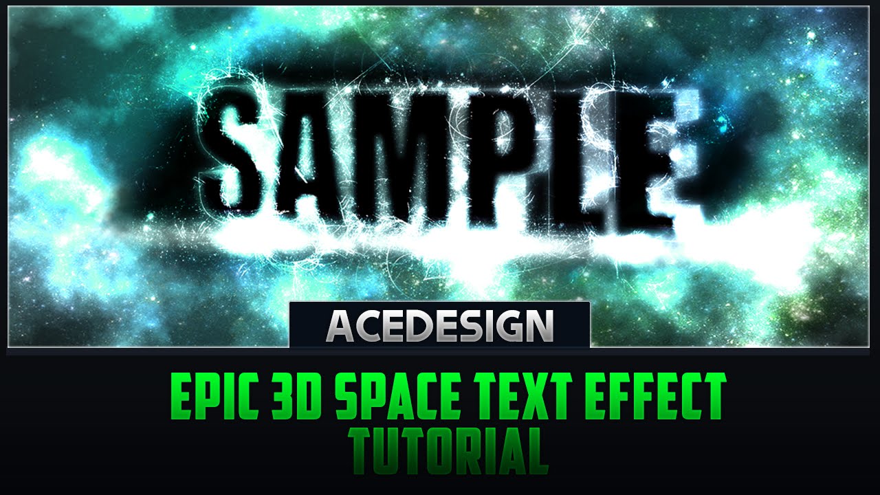 EPIC 3D Space Text Effect | Tutorial | Photoshop CC - YouTube
