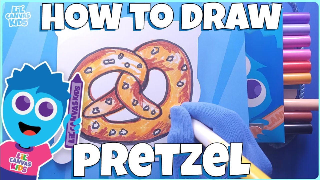 How to draw a Pretzel 🥨🥨🥨 | Drawing Tutorial for Kids - YouTube