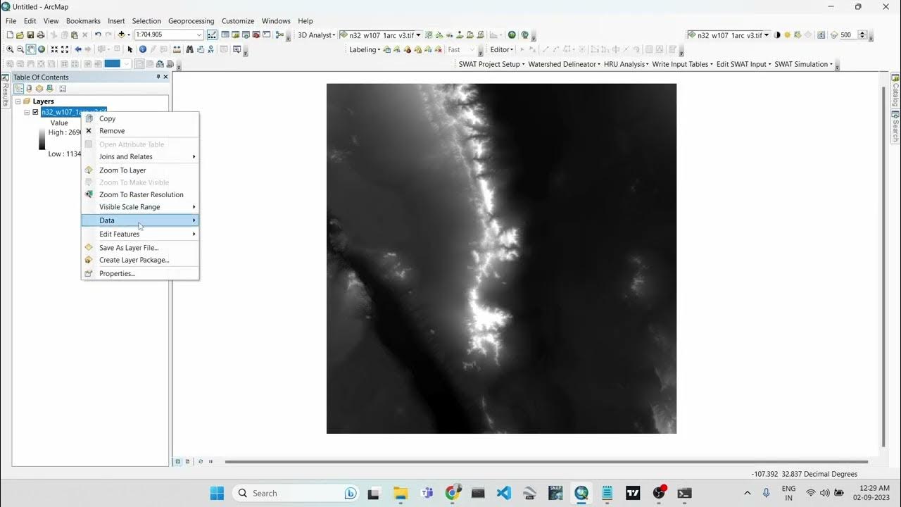 Use Python and the gdal library to visualize hillshade and Dem. - YouTube
