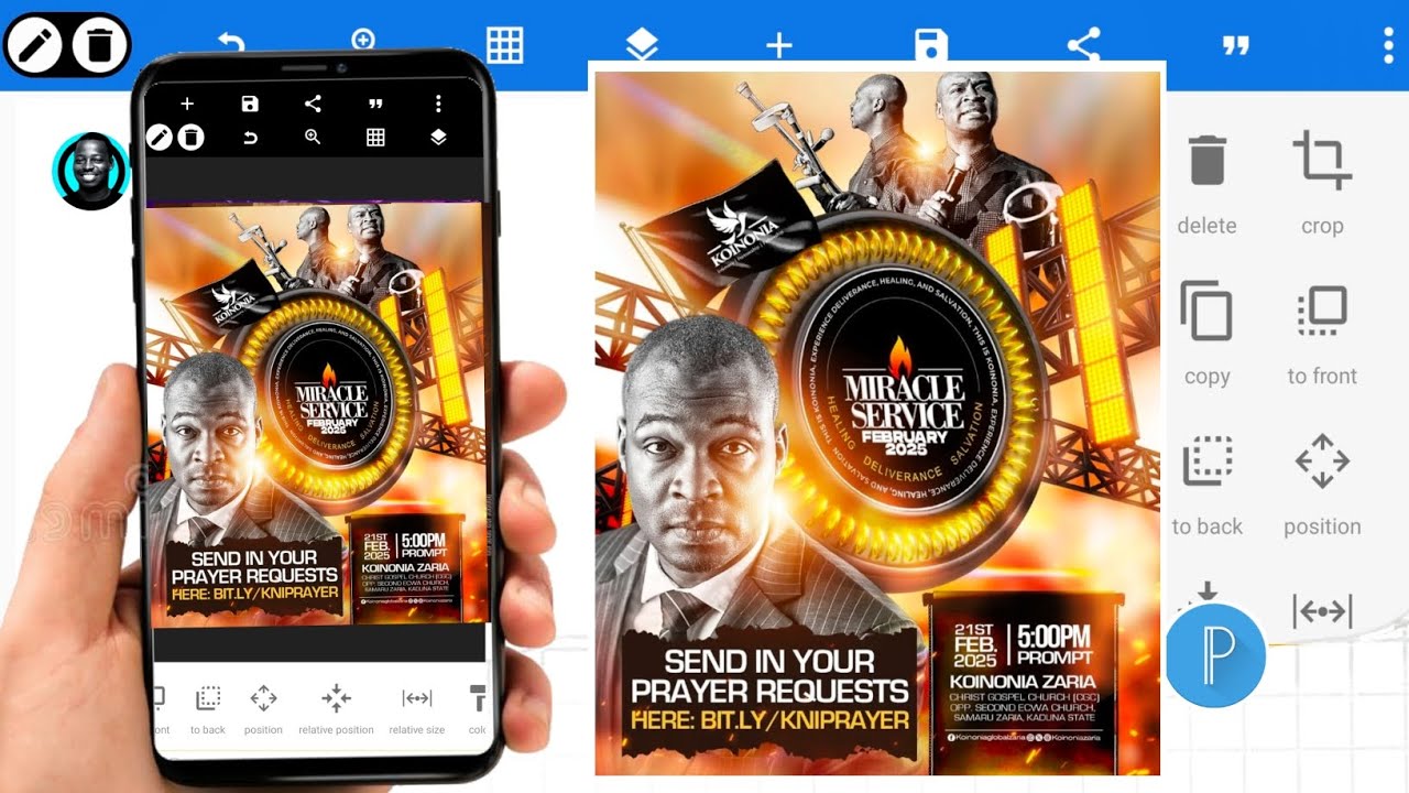 KOINONIA FLYER DESIGN IN PIXELLAB - YouTube