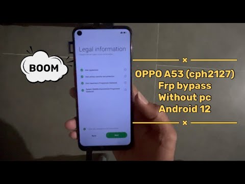 OPPO A53 (cph2127) frp bypass without pc /android 12 / 2024 new trick || oppo A53 frp reset ...