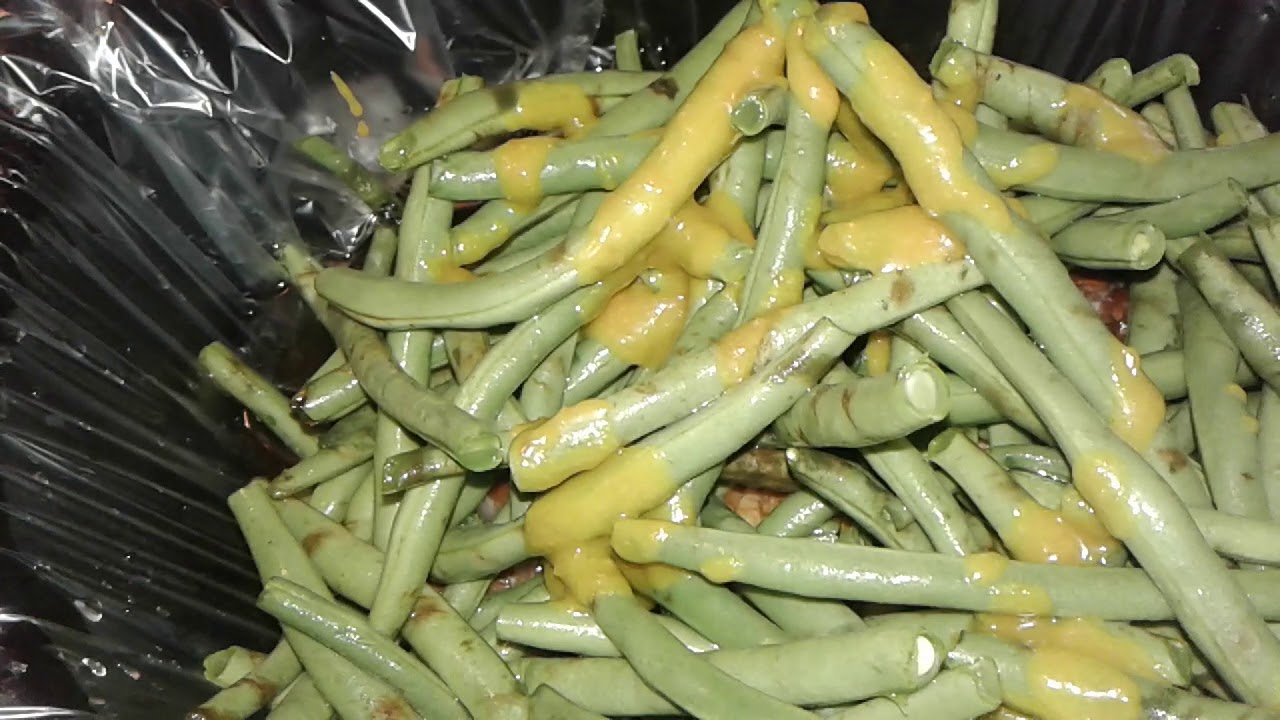 Smoked Turkey Tails With Fresh Green Beans Part 1 - YouTube