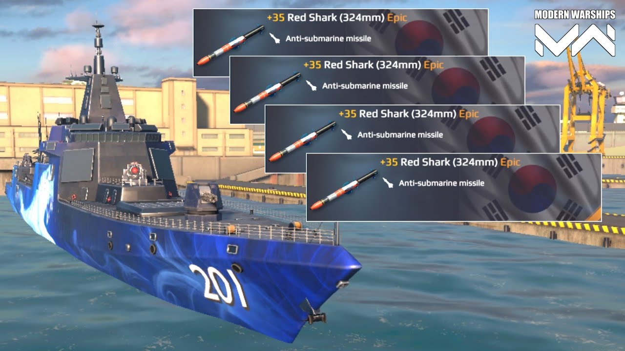 Red Shark (324mm) New Anti-submarine missile - Modern Warships Gameplay ...