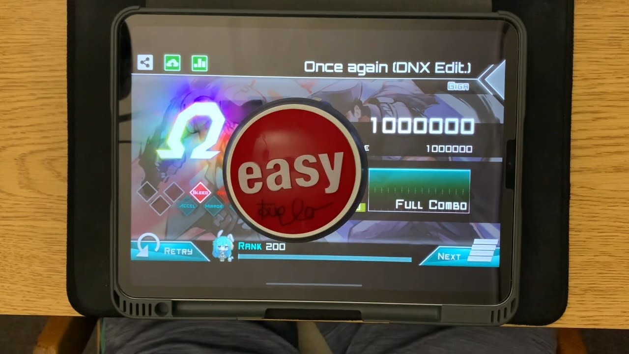 [Dynamix 世界一番] Once again (GIGA) OMEGA ALL PERFECT 1000000 pts. - YouTube