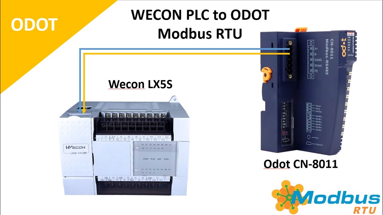ODOT C SERIES || Komunikasi PLC Wecon LX5 Series ke ODOT CN-8011 ...