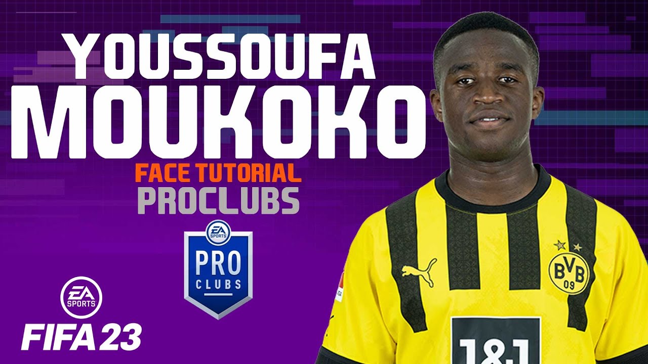 Youssoufa Moukoko face FIFA 23 Pro Clubs Face Creation look alike ...
