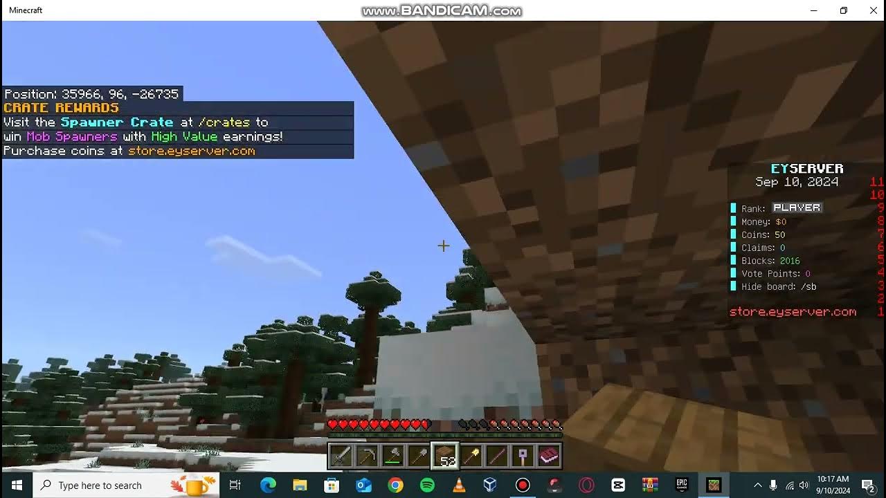 Minecraft Eyserver bedrock PC - YouTube