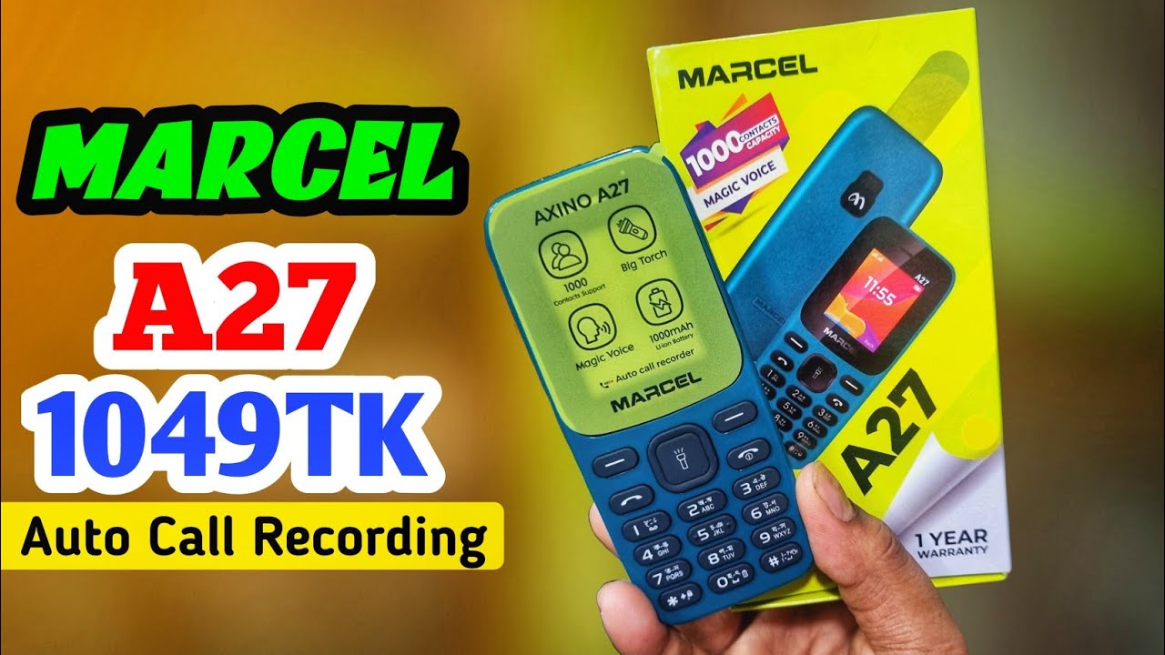 Auto Call Recording keypad phone || Marcel A27 review in Bangla - YouTube