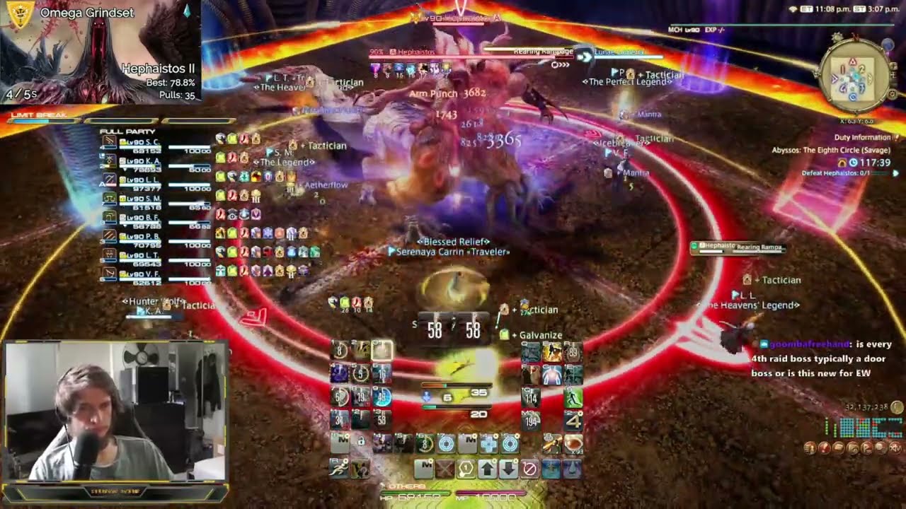 [MCH PoV] Abyssos Savage P8S Phase 1 (Door Boss): Hephaistos w ...