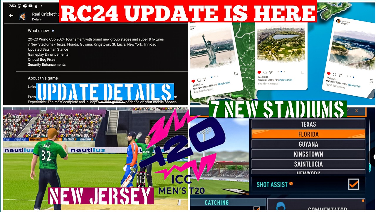 RC24™ New Update is Here 🥳 | RC24 T20 World Cup Update | Real Cricket ...