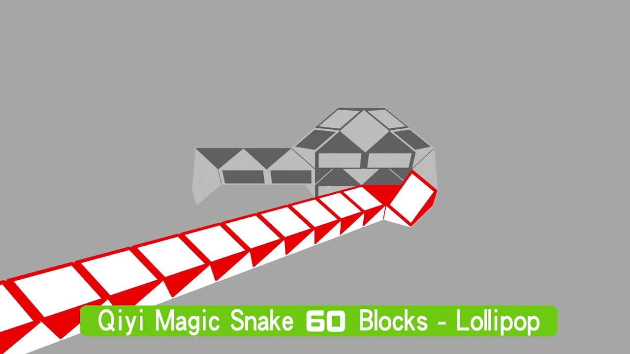 Qiyi Magic Snake Tutorial 60 Blocks - Lollipop - YouTube