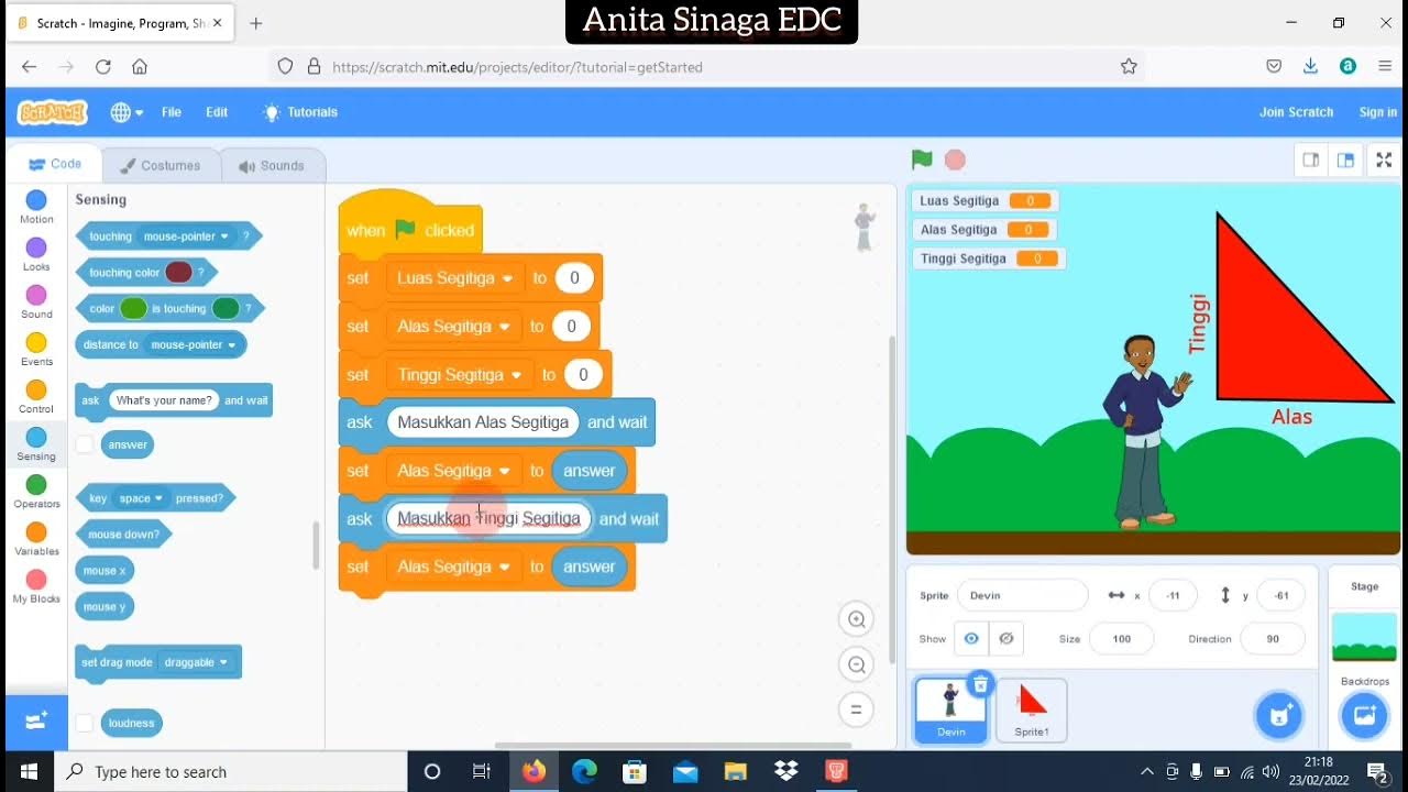 Game matematika sederhana dengan scratch - YouTube