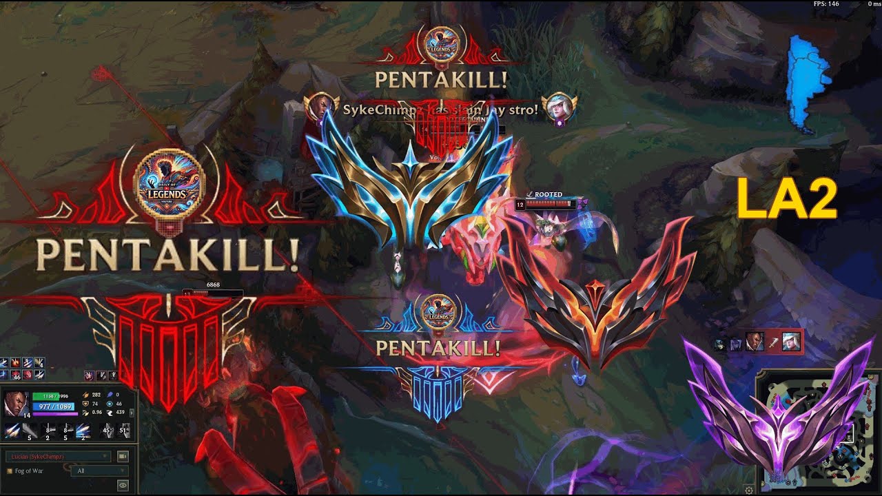 Unbelievable LA2 High Elo Pentakills Exposed! - YouTube