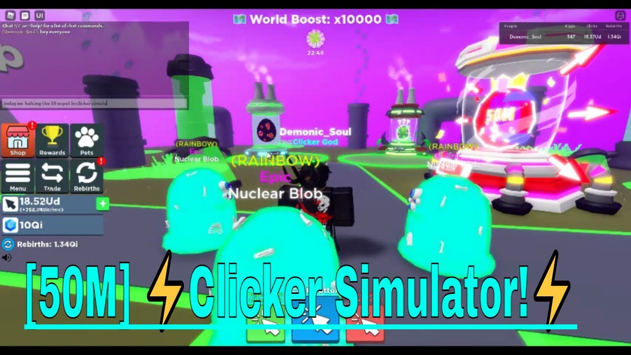 Hatching the 50M eggs in clicker simulator. (Ft: Russo). - YouTube