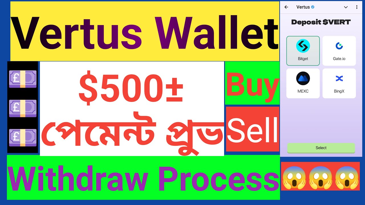 Vertus Wallet Withdraw Process | $500 পেমেন্ট প্রুভ | VERT Token Buy ...