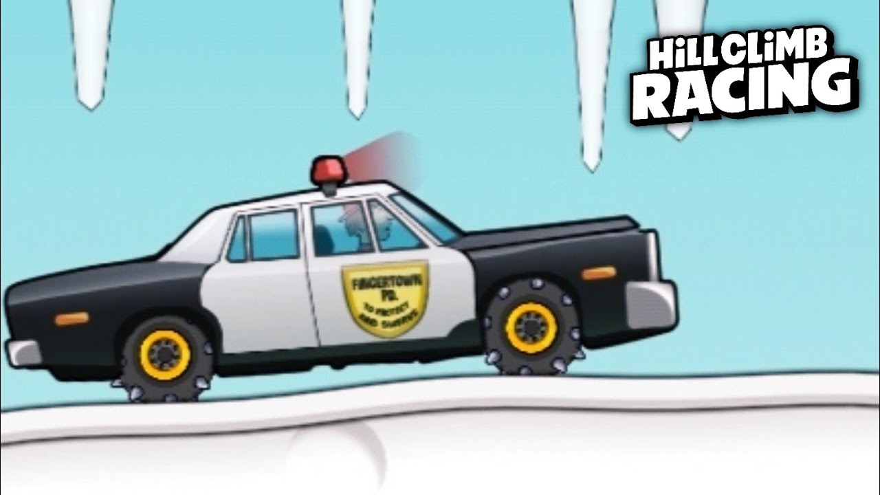 Hill Climb Racing: Police Car on Arctic Cave 1589m (Boosters) - YouTube