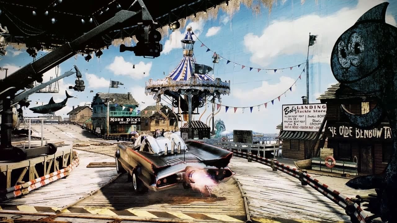 Batman Arkham Knight 1960's Batmobile Race Tracks - YouTube
