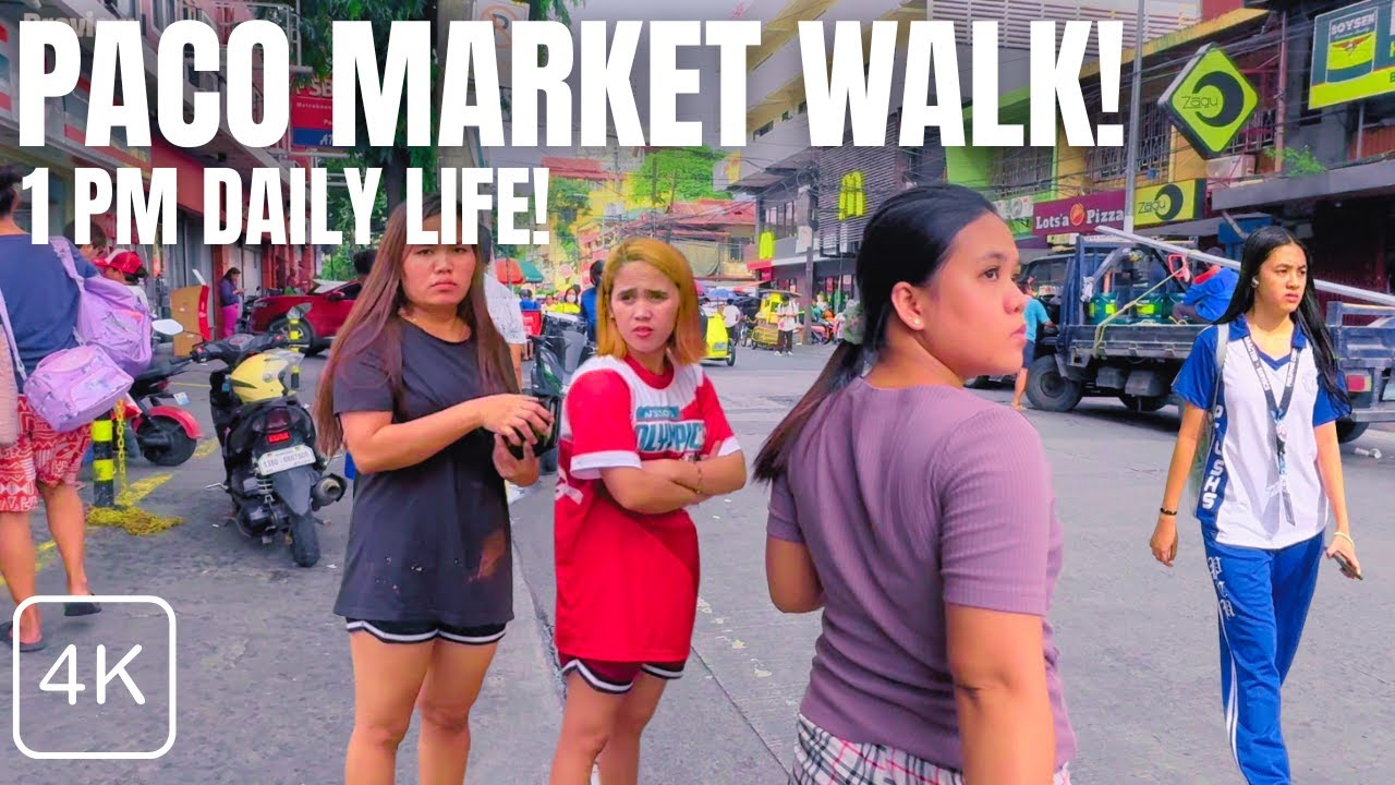 1PM Walk in Paco Market Manila Philippines | Vendors, Shoppers & Daily ...