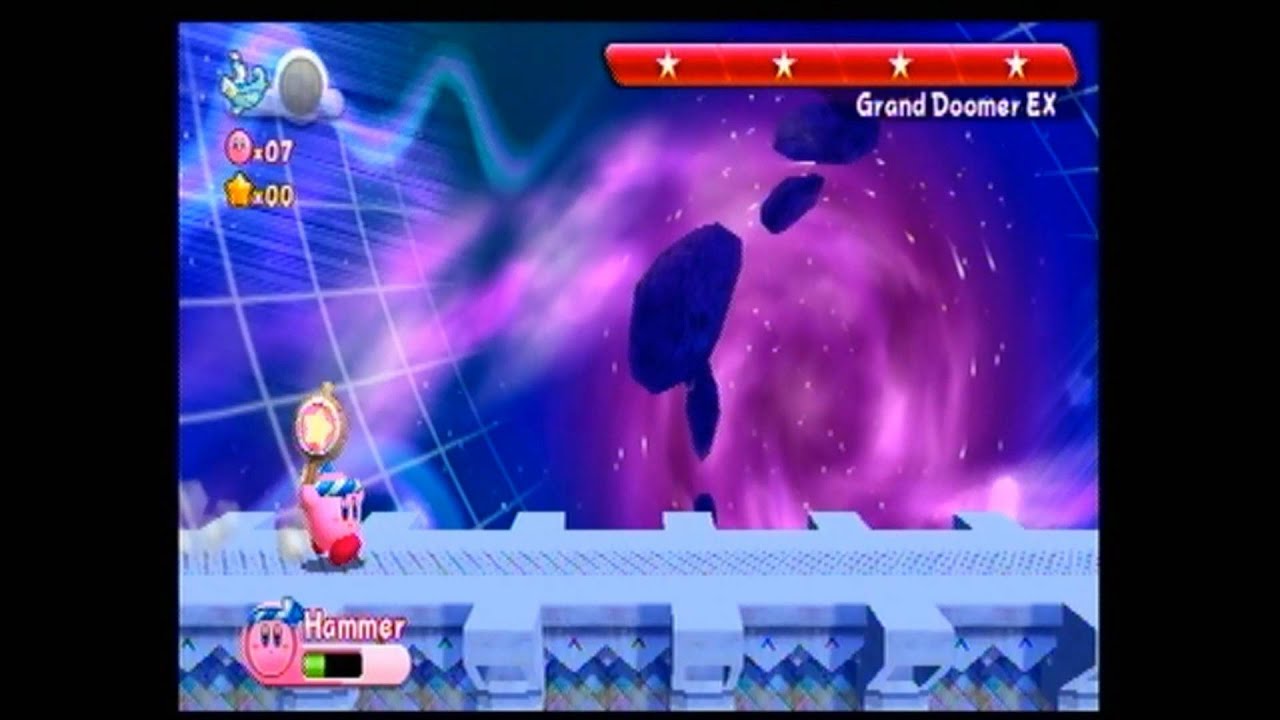 Kirby's Return to Dream Land - Nutty Noon - Boss: Grand Doomer EX - YouTube