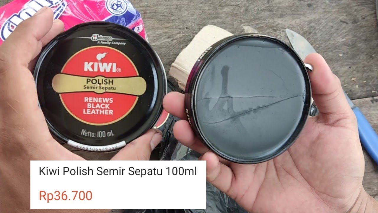Unboxing KIWI polish semir sepatu 100 ml murah banget - YouTube