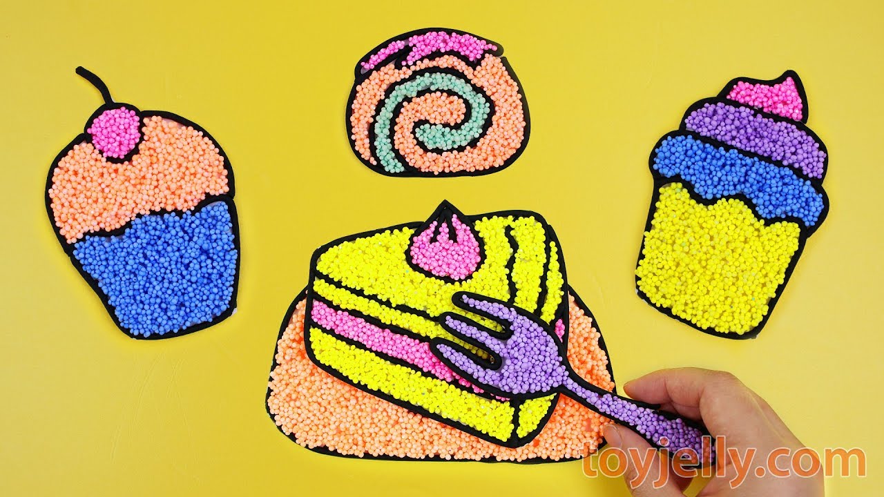 How to Draw Various Cake & Fork with FormClay PlayDoh Line Clay Learn ...