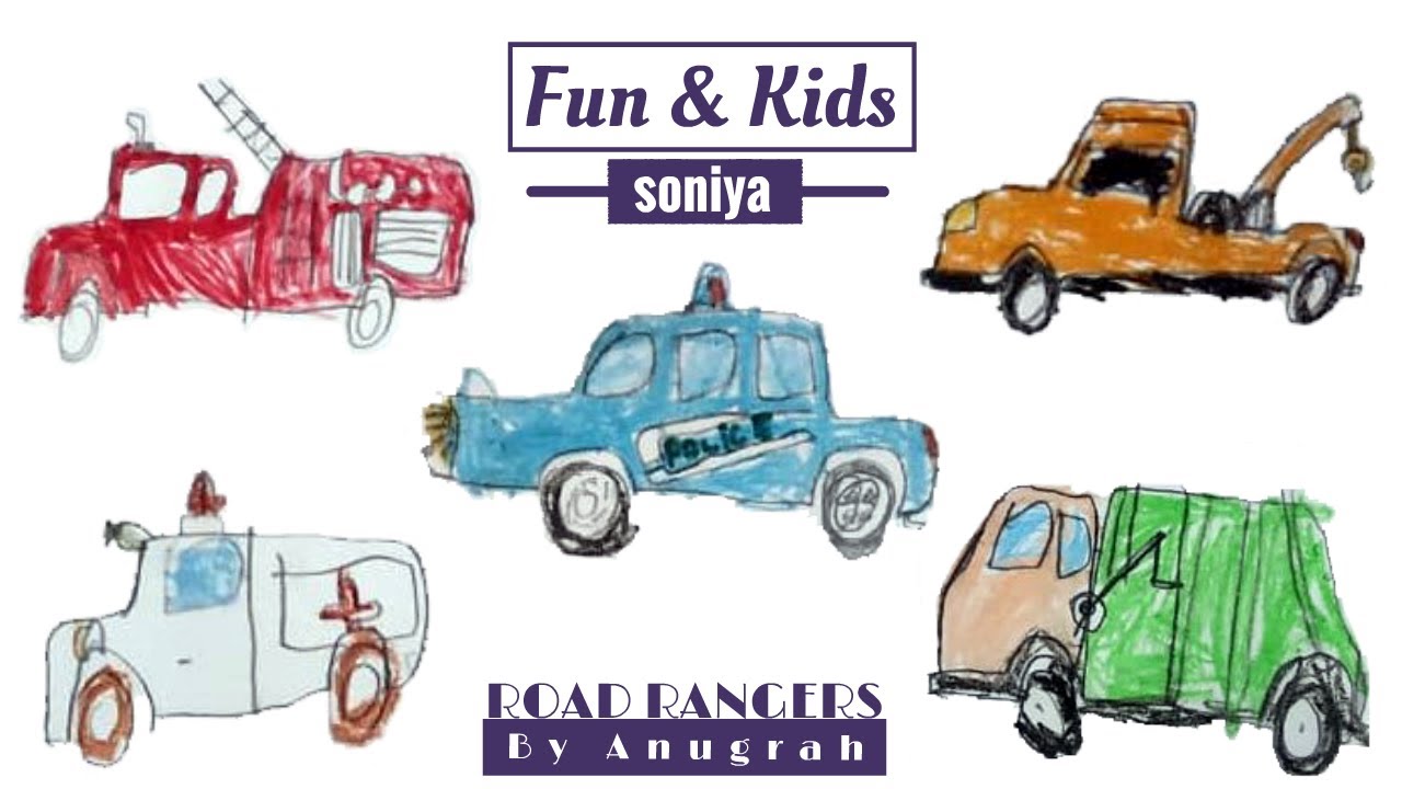 How to Draw Emergency Vehicle Drawings for kids | Road Rangers - YouTube