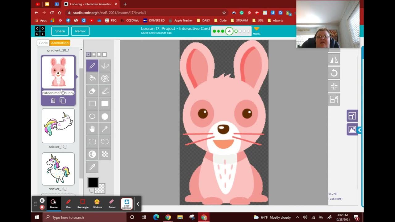 Code.org CSD U3L17 Interactive Card Project 21-22 - YouTube
