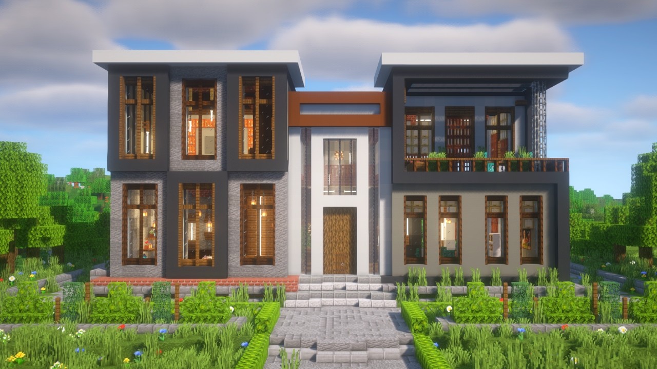 Tutorial - Ultimate Modern House In Minecraft - YouTube