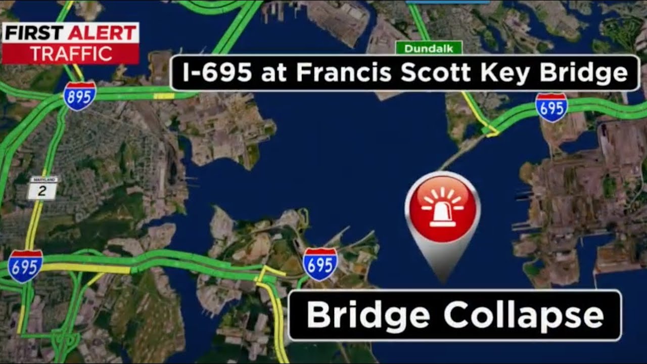 How to travel around Francis Scott Key Bridge collapse in Baltimore ...