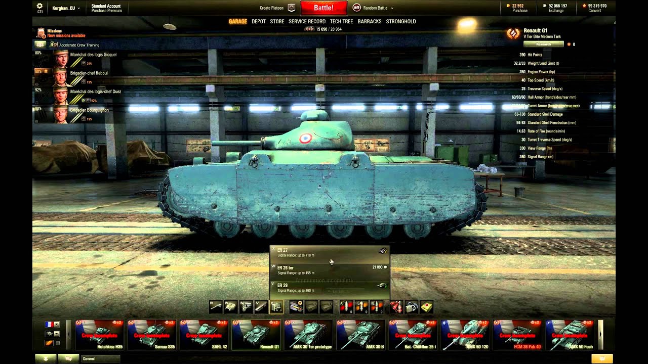 WoT 0.9.7: Renault G1 - YouTube
