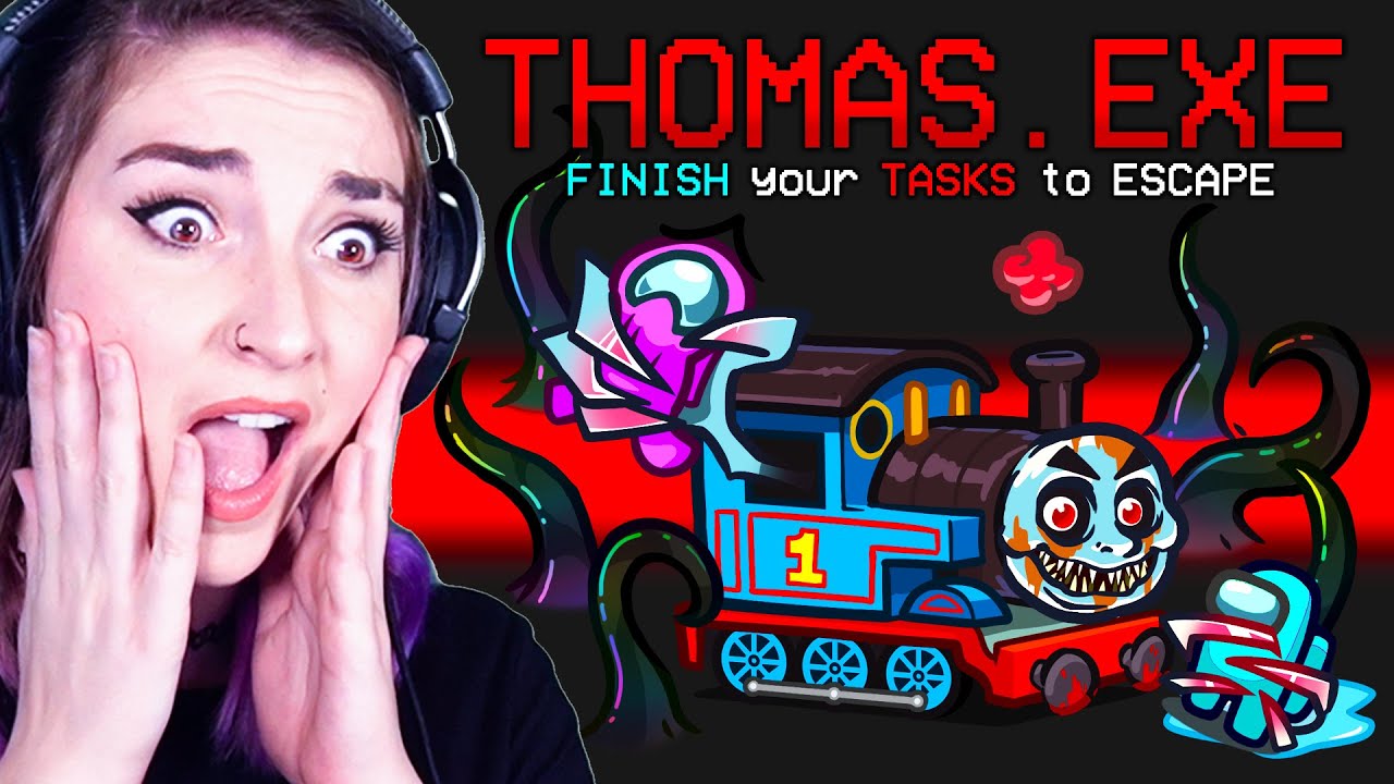 I play the NEW THOMAS.EXE MOD in AMONG US - YouTube