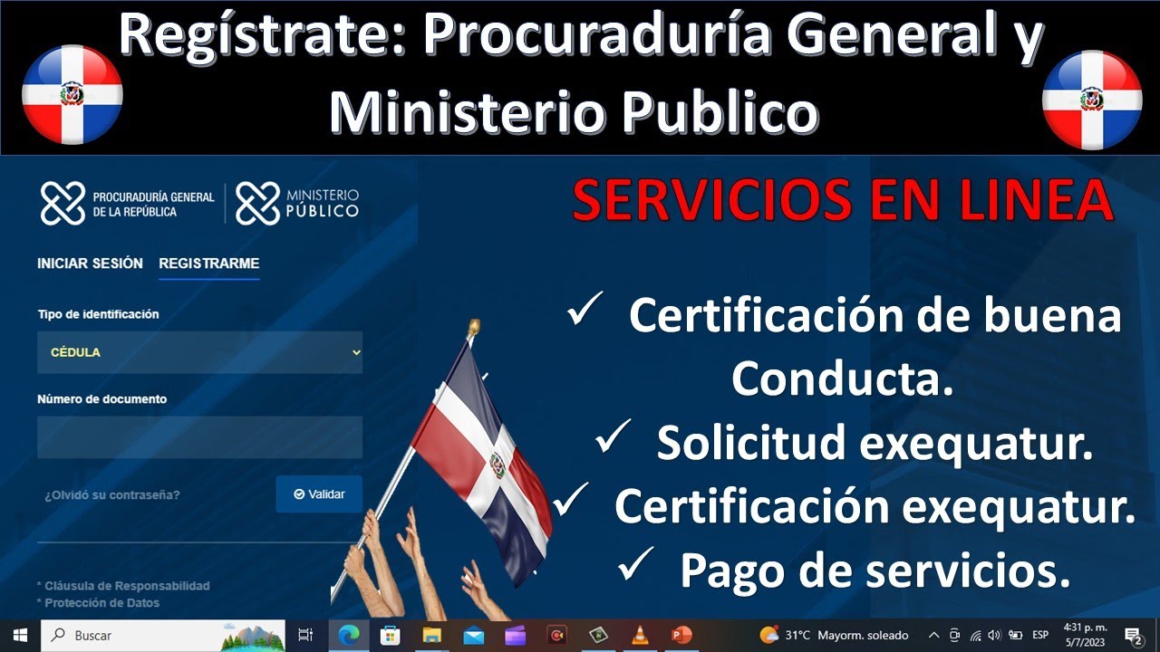 Como registrase en la página de la procuraduría general de la república ...