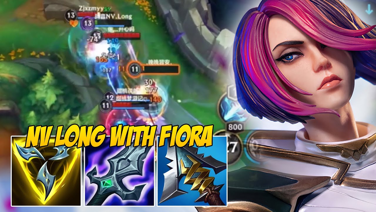 NV LONG FIORA GAMEPLAY IN CHINA SERVER | NEW BUILD and RUNES - YouTube