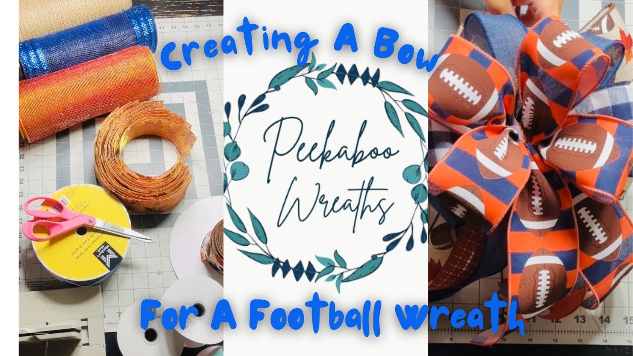 DIY Football Team Bow for Wreaths | Game Day Decor - YouTube