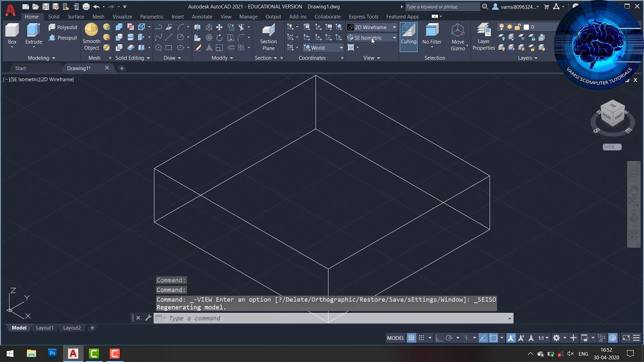 what is views in Autocad and Visual styles - YouTube