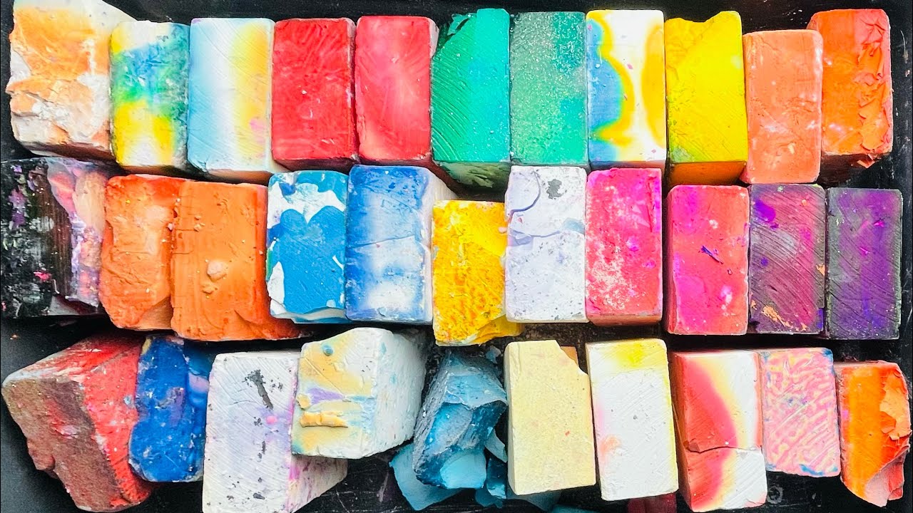 28K Celebration Fresh dyed Blocks of variety of gym chalk - YouTube